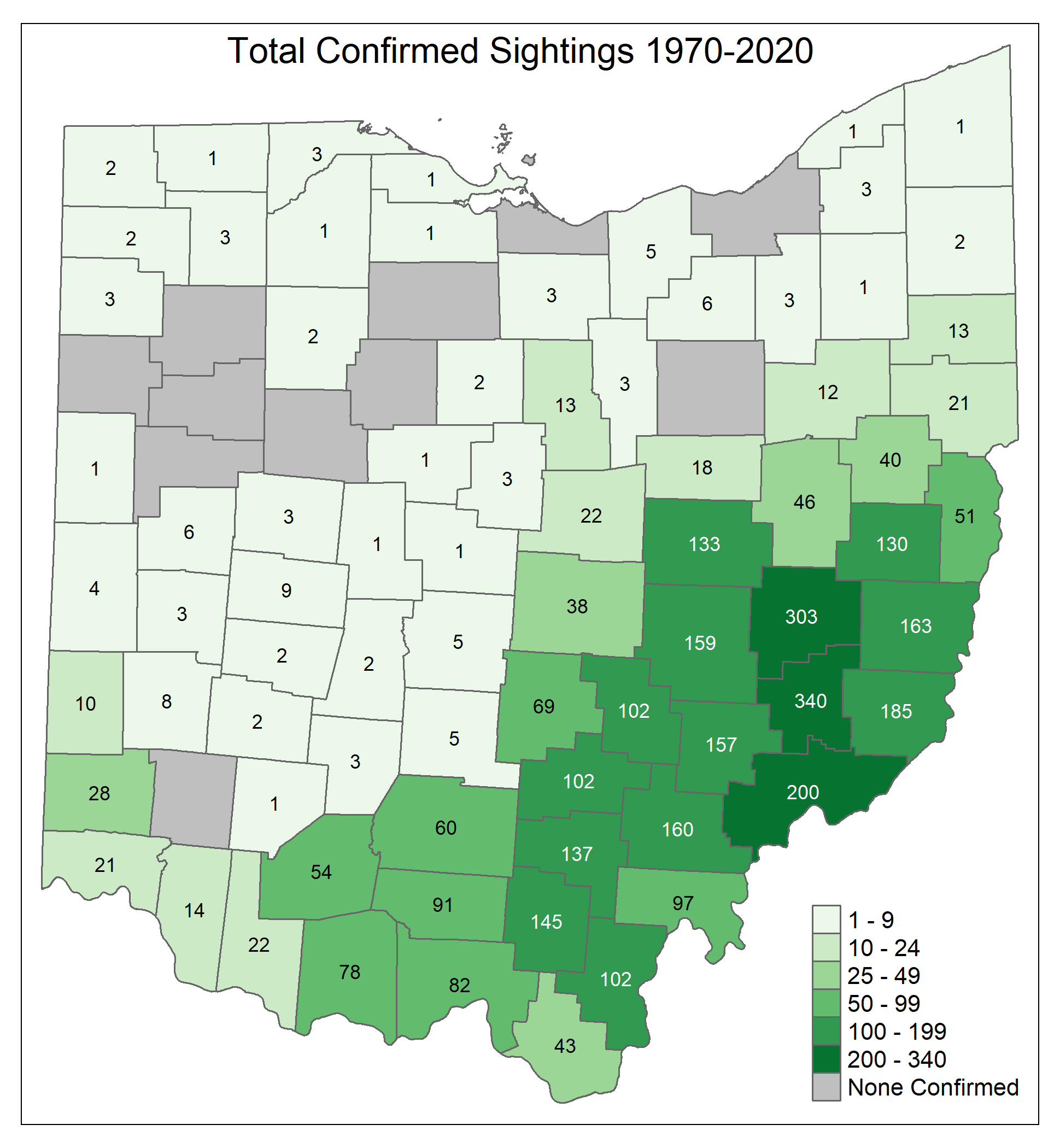 ODW bobcat sightings map 2021 | Geauga Park DistrictGeauga Park District